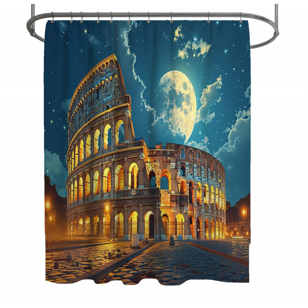 VisionDecor 11940_Colosseum Shower Curtain - Monument Bathroom Decor ...