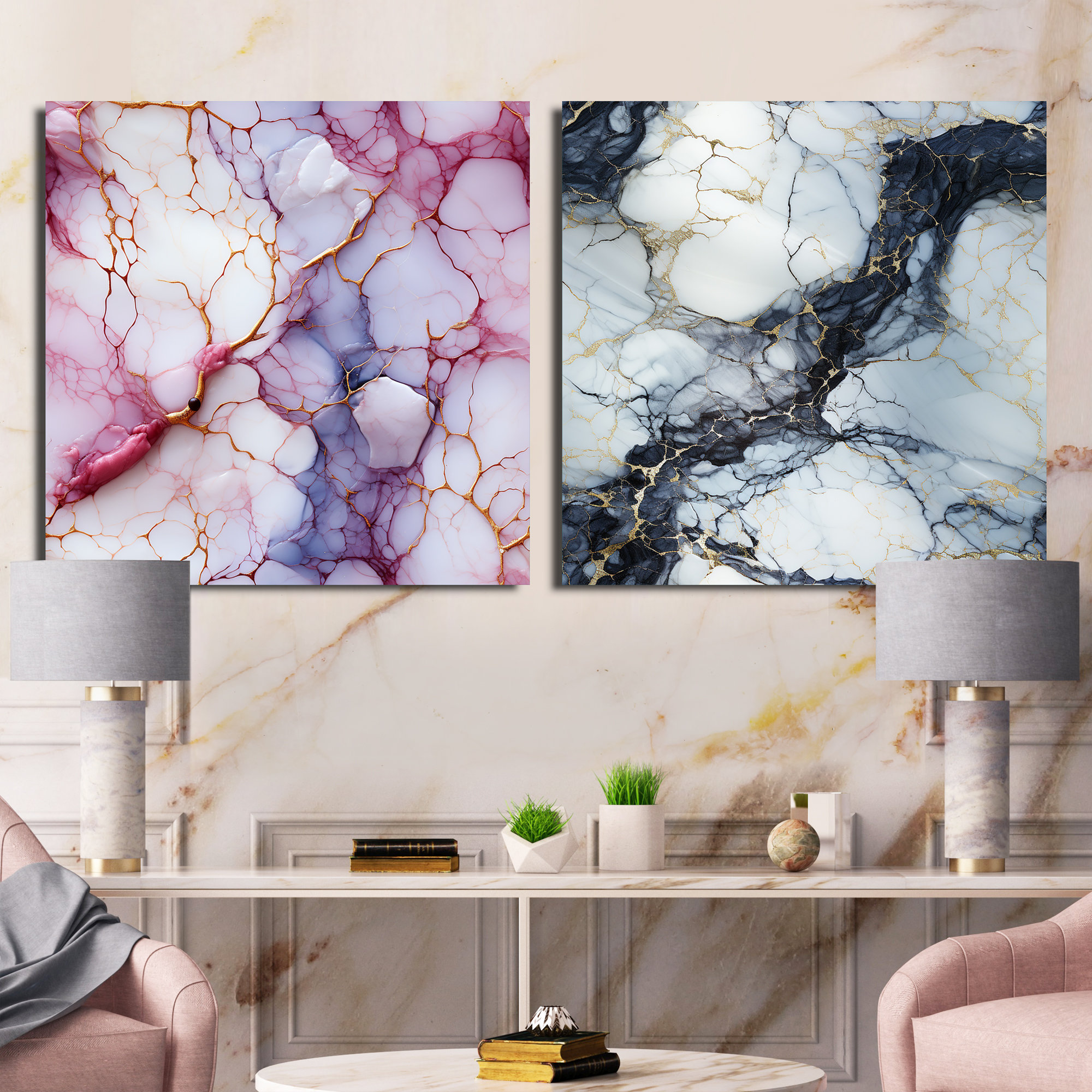 Design Art Timeless Marble Classic Delights - Abstract Collages Square ...