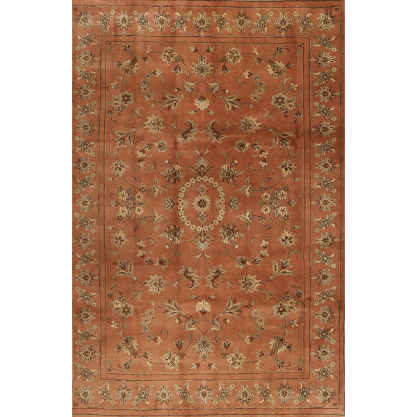 Latitude Run® Navarre Handmade Wool Brown Rug | Wayfair