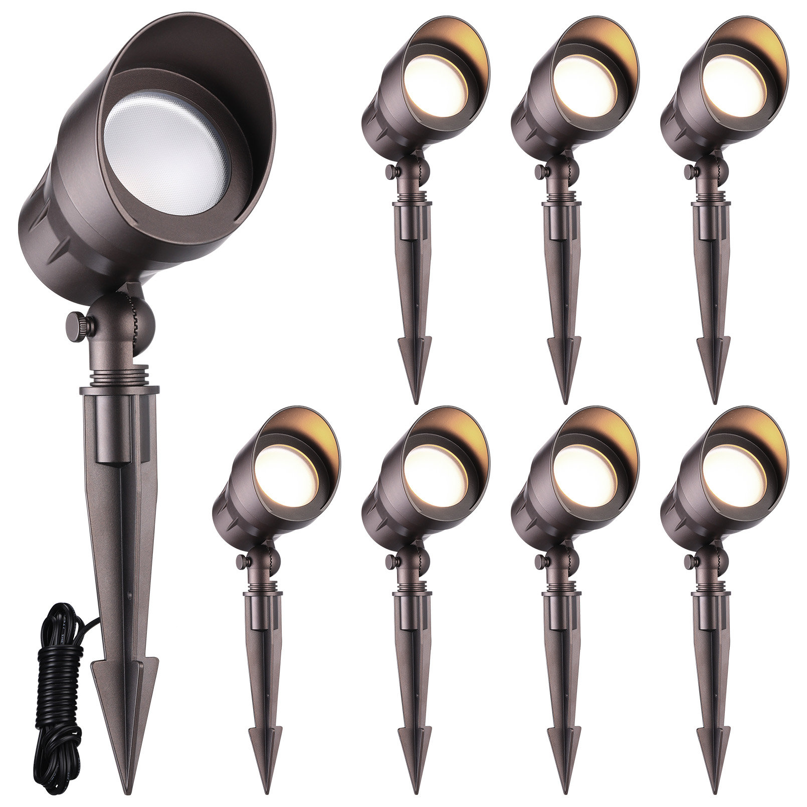 LEDVANS LED Low Voltage Spotlight, Outdoor Pathway Landscape Lights ...