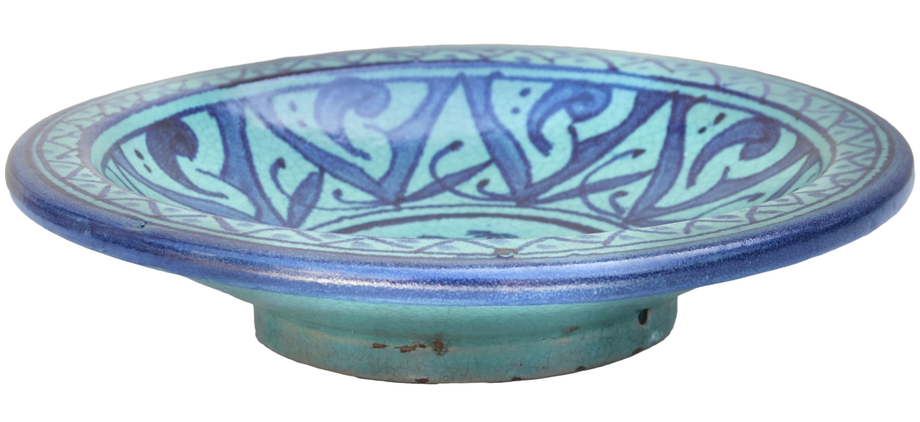 The Moroccan Room Plaque de céramique marocaine bleue et turquoise de ...