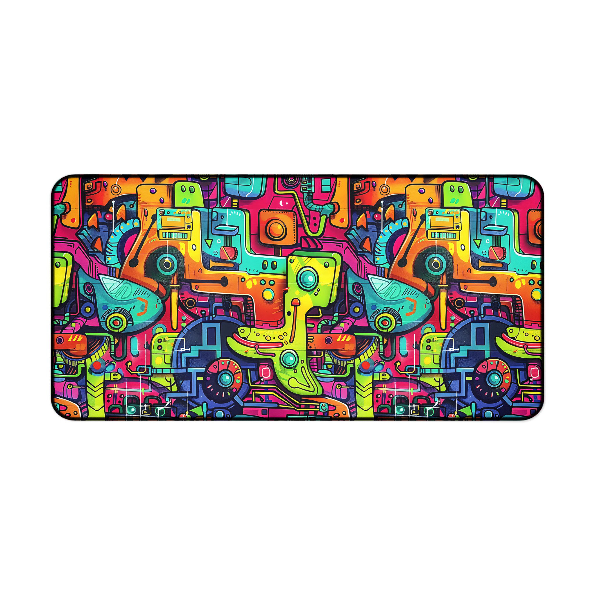 East Urban Home Abstract Graffiti Mouse Mat, Colorful Desk Mat, Art ...