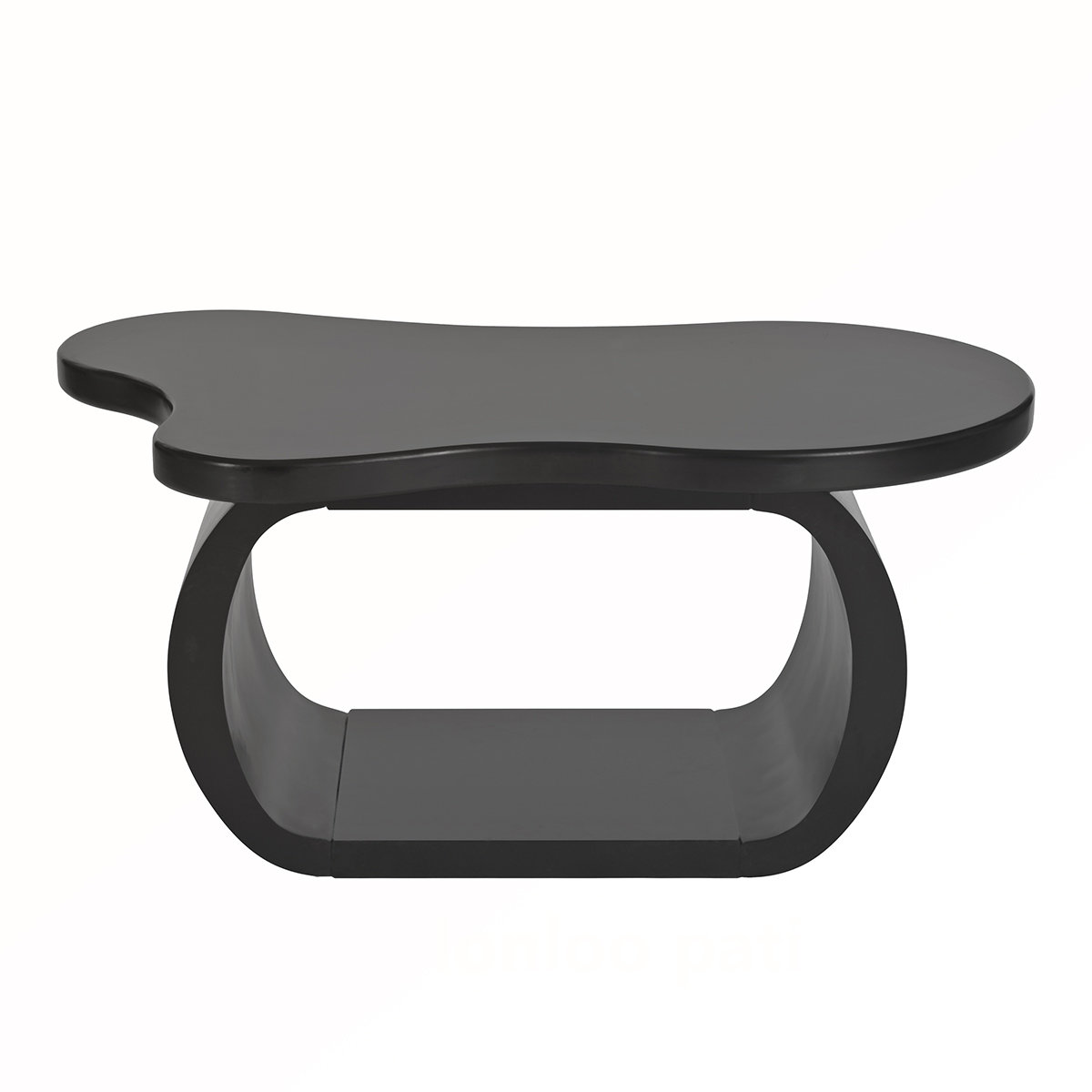 Ivy Bronx Unique Irregular-Shaped Coffee Table with Curved Legs for ...