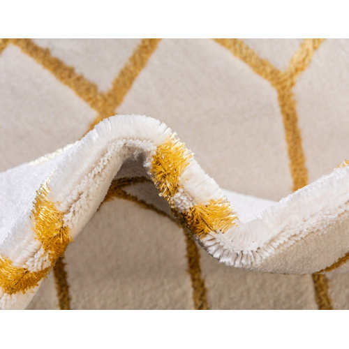 Mercer41 Corando Ivory/Gold Rug | Wayfair