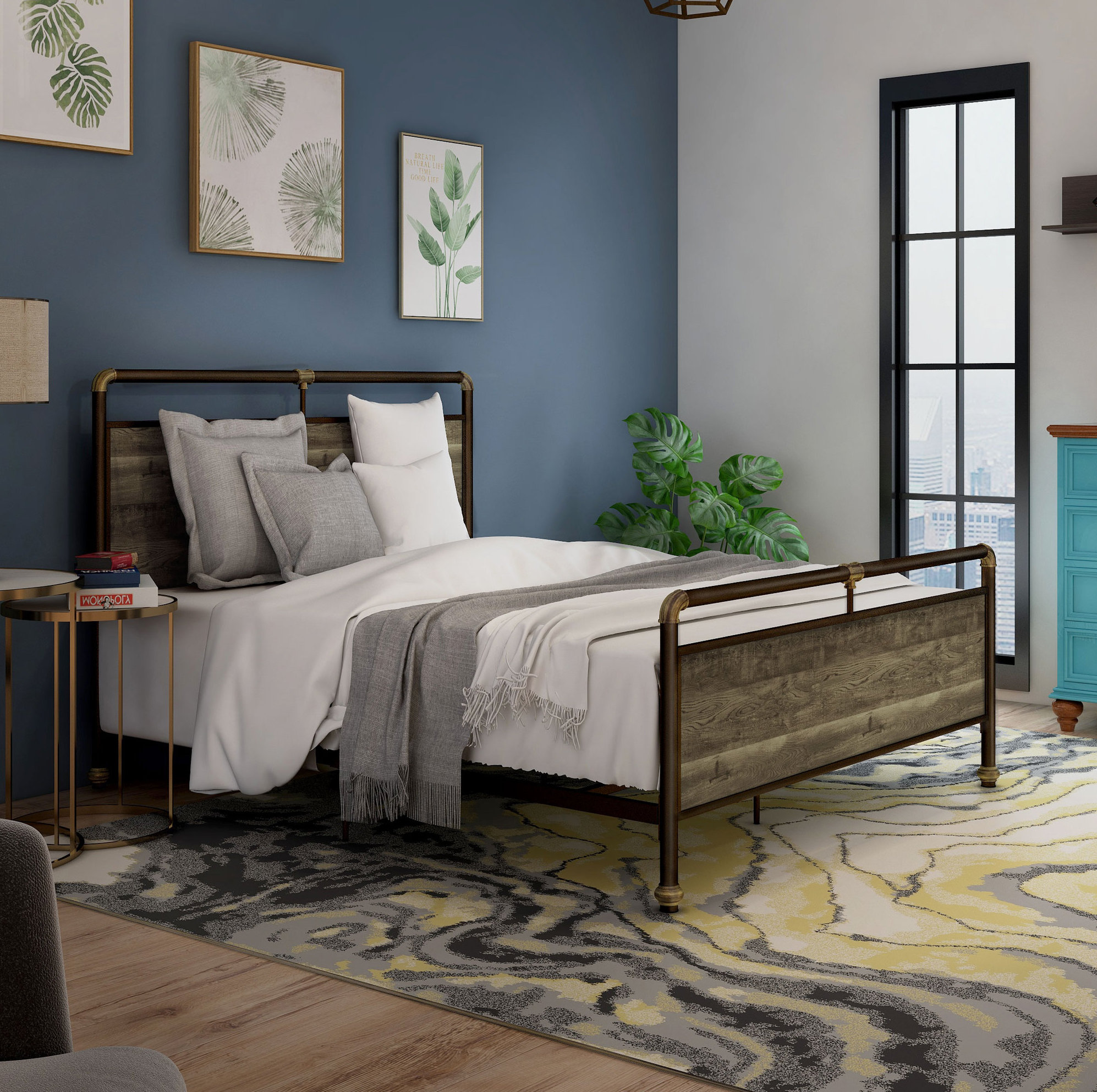 Williston Forge Lohman Queen Low Profile Standard Bed & Reviews ...