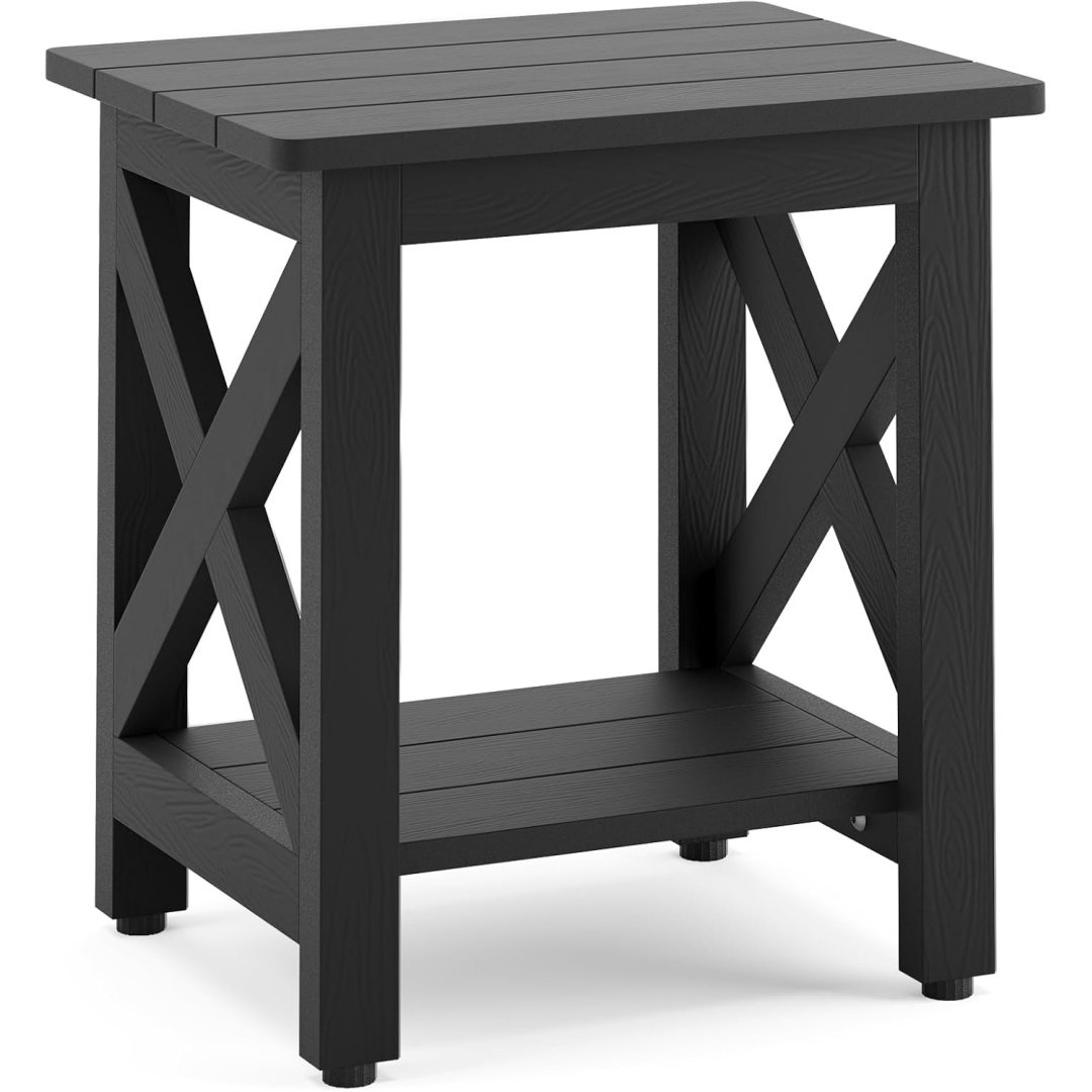 Ophelia & Co. Small Outdoor Side Table, Patio End Table With 2 Tier For ...