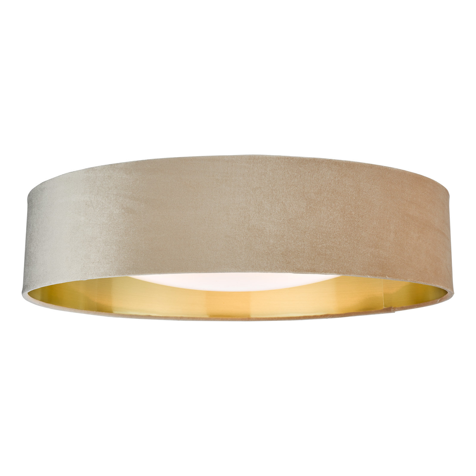 Latitude Run Nysa 3 Light Flush Velvet Shade 60cm | Wayfair.co.uk