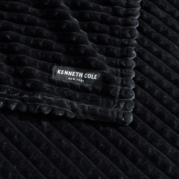 Kenneth Cole Textured Solid Plush Throw Blanket & Reviews | Wayfair