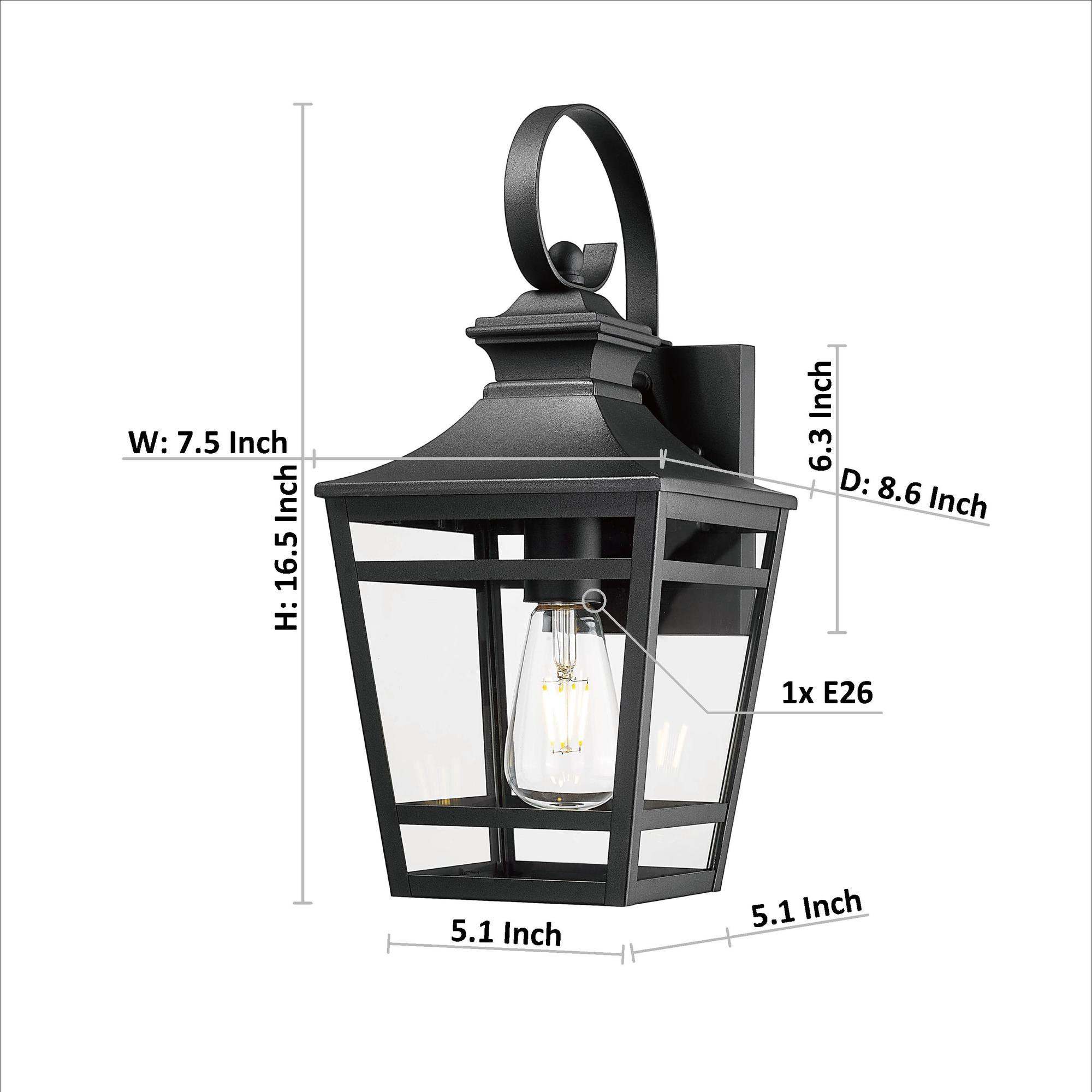 Darby Home Co Large Outdoor Wall Lights for House, 16.5inch Exterior ...
