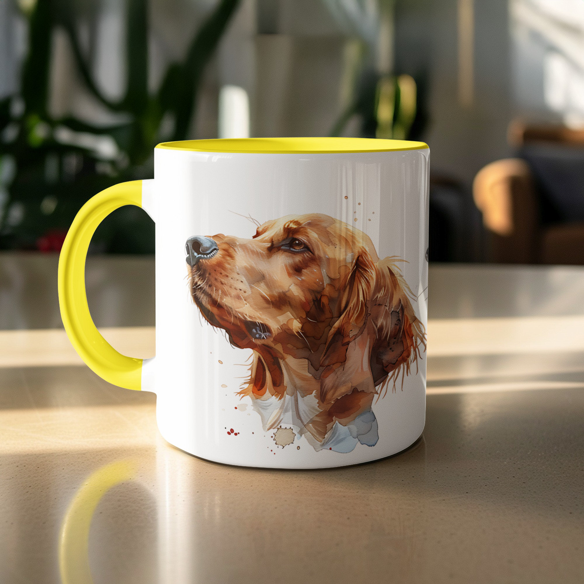 Fleur De Lis Living Watercolor American Bulldog Design 11oz Coffee Mug ...