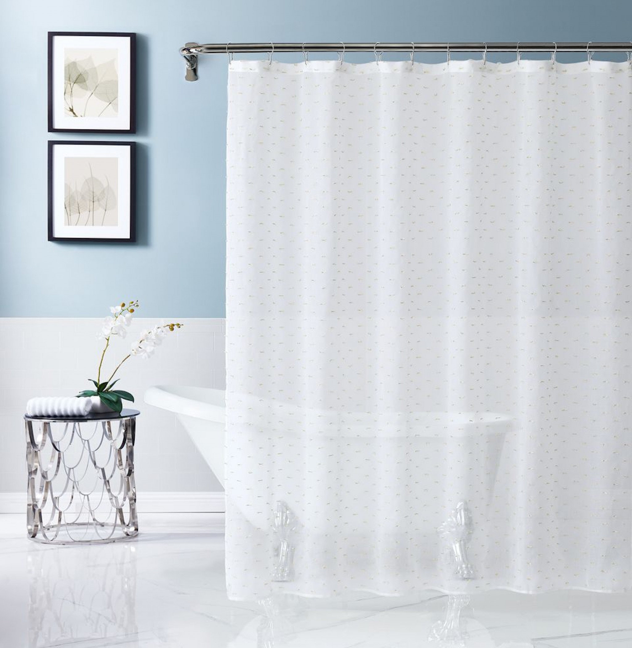 Ebern Designs Puff Sprinkles Shower Curtain | Wayfair
