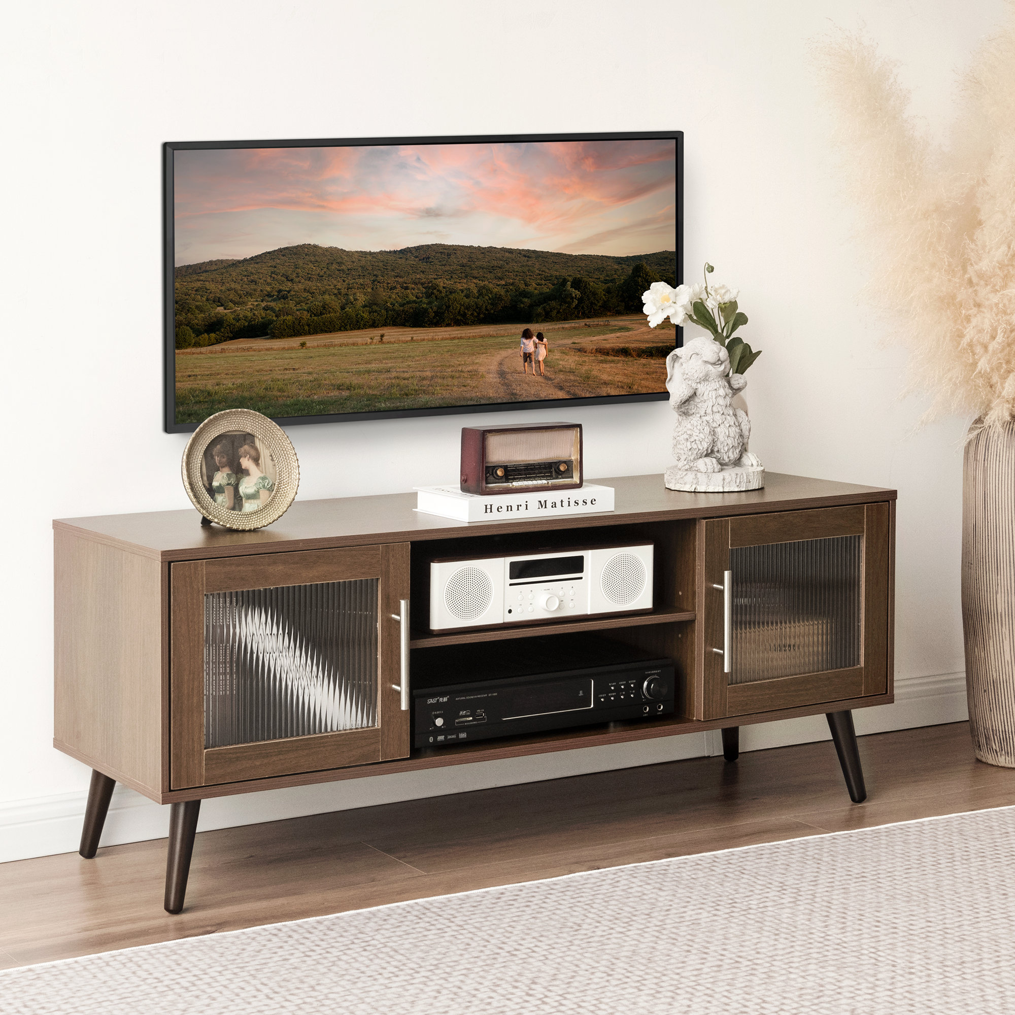 Hokku Designs Console multimédia pour téléviseur de 55 po ou moins ...