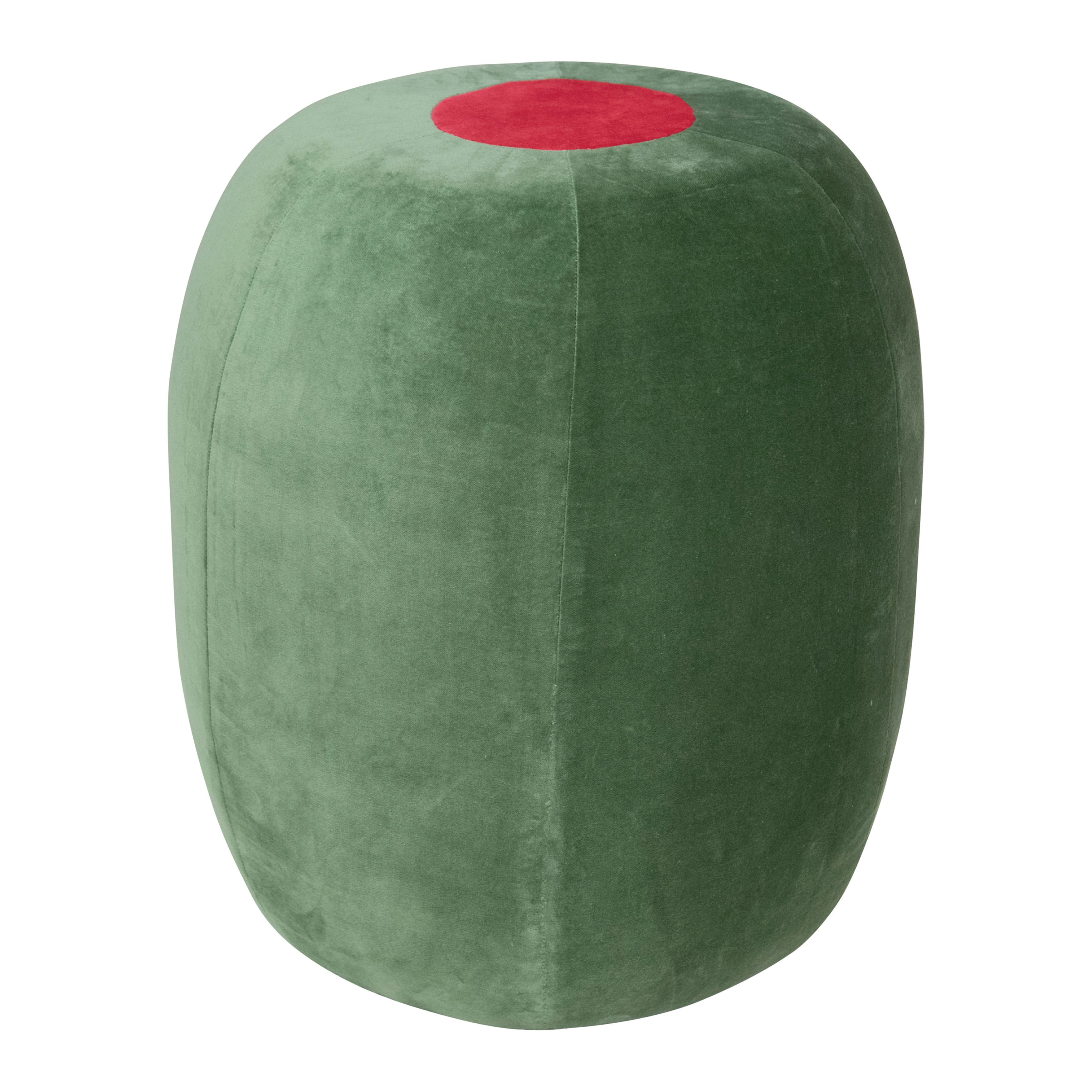 Mercer41 Cotton Velvet Upholstered Olive Shaped Stool | Wayfair