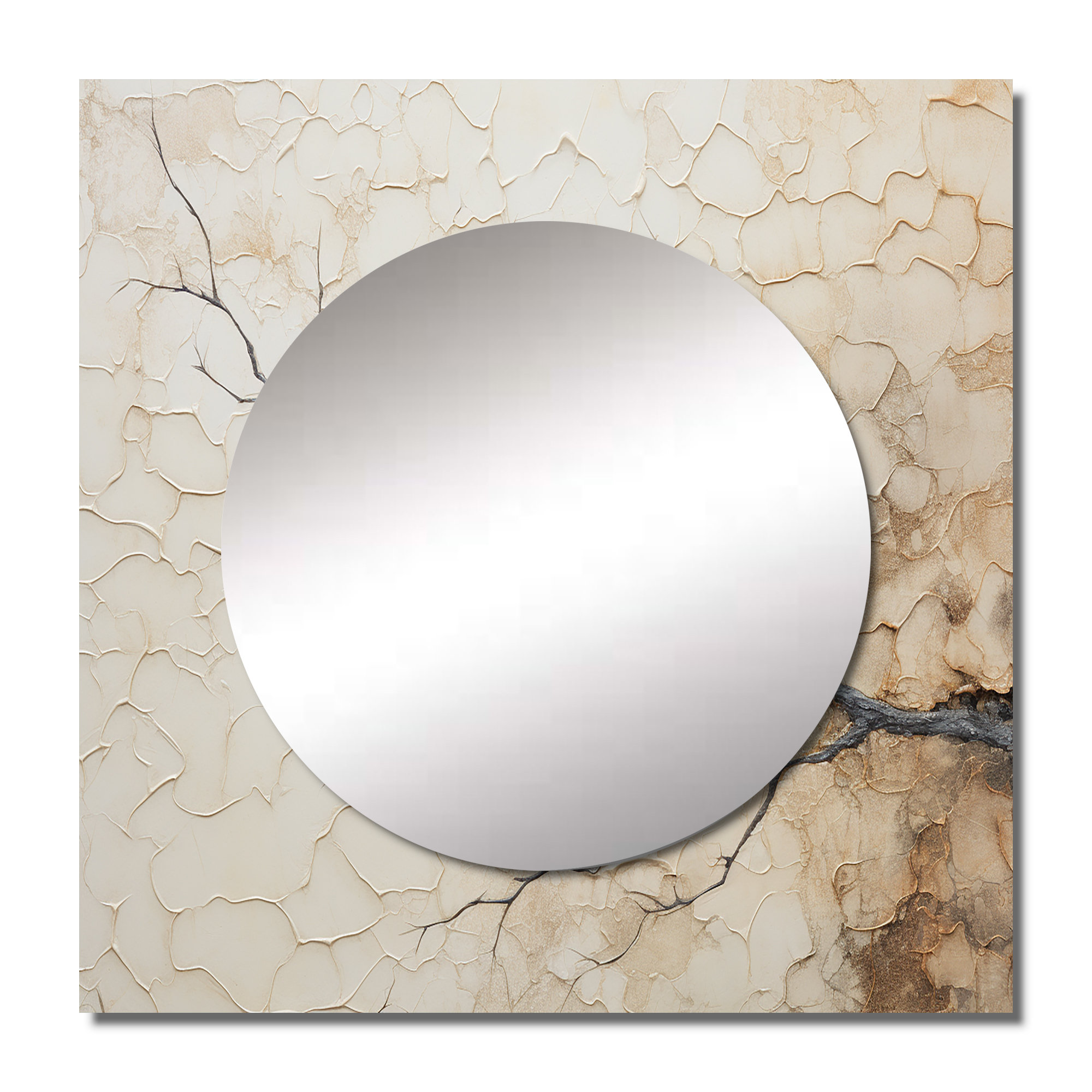 East Urban Home Lucenia - Forest River Square Mirror For Wall Art Decor ...