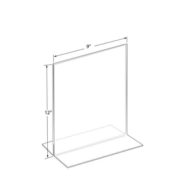 Azar Displays Bottom Loading Clear Acrylic T-Frame Sign Holder ...
