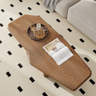George Oliver 47.2 Inches Free Form Rustic Ash Wood Veneer Coffee Table ...