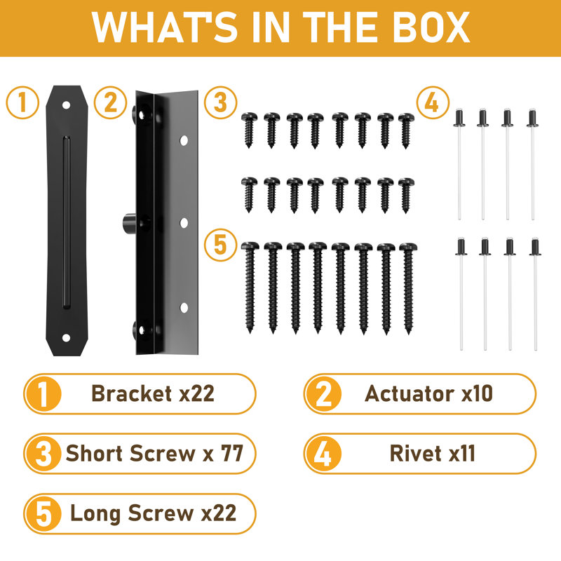 CHIC MODE Louvers Hardware Set For Blinds And Shutters, Complete Kit ...