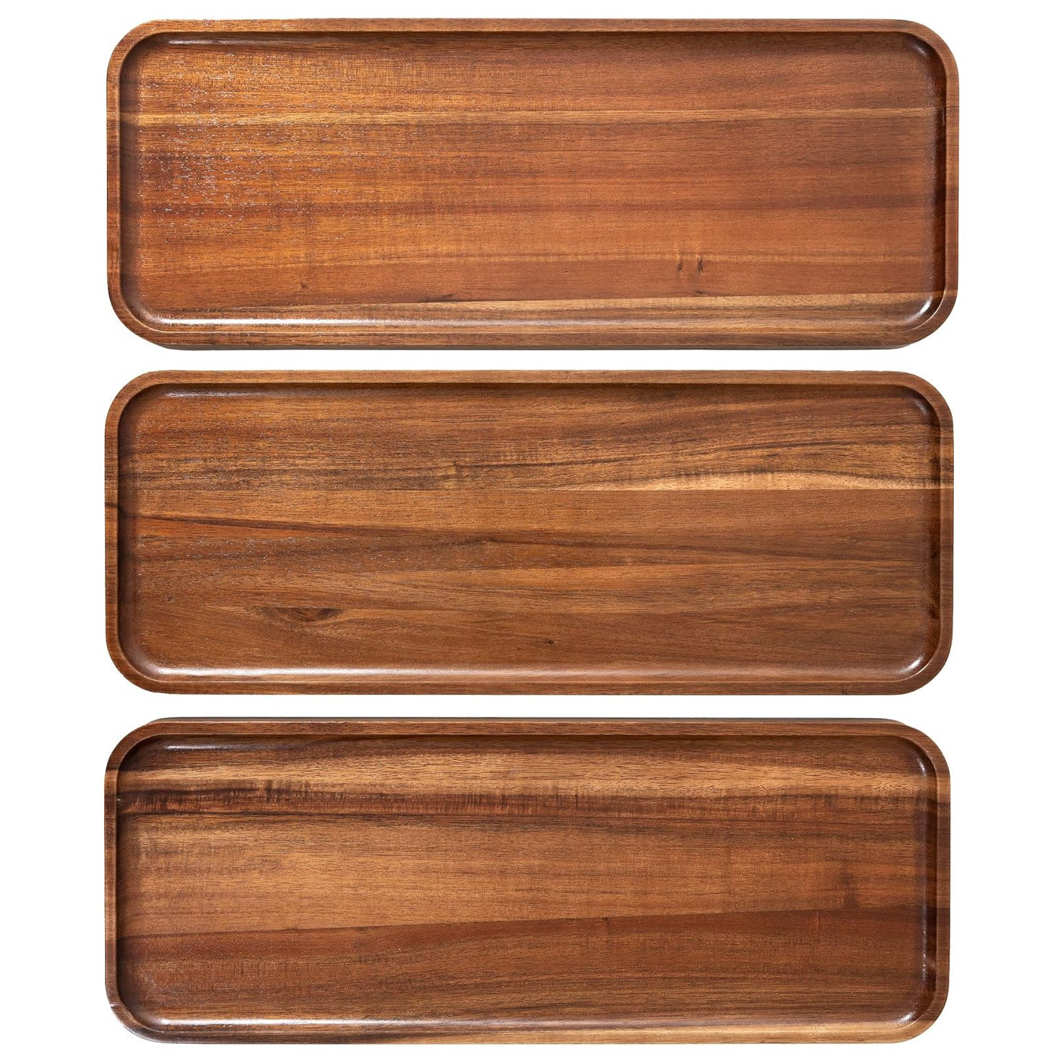 Loon Peak® Rectangular Wooden Serving Platters | Wayfair