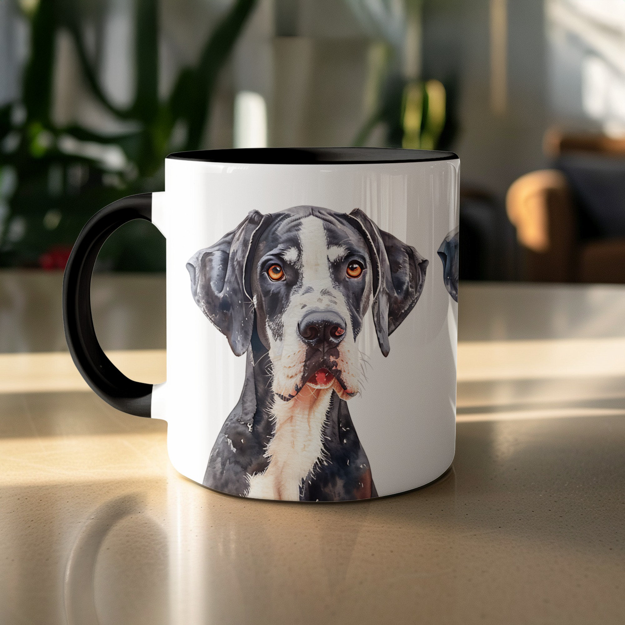 East Urban Home Set of 4 – 11oz Watercolour Brussels Griffon Design ...