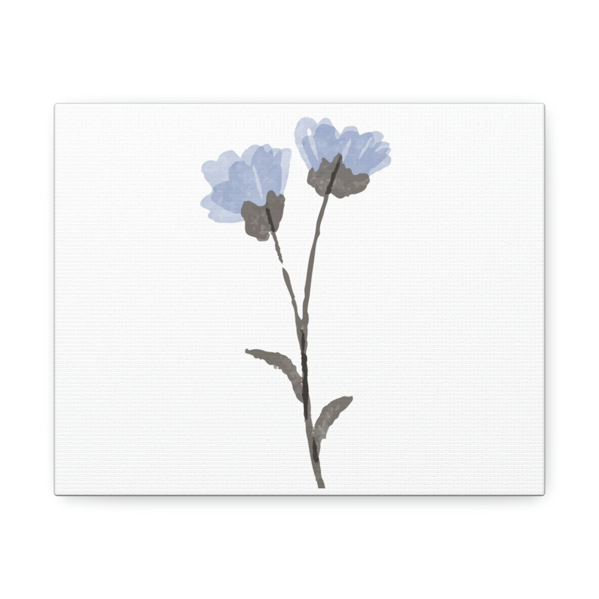 Gracie Oaks Blue Flowers by Kelly Johnson - Wrapped Canvas Graphic Art ...