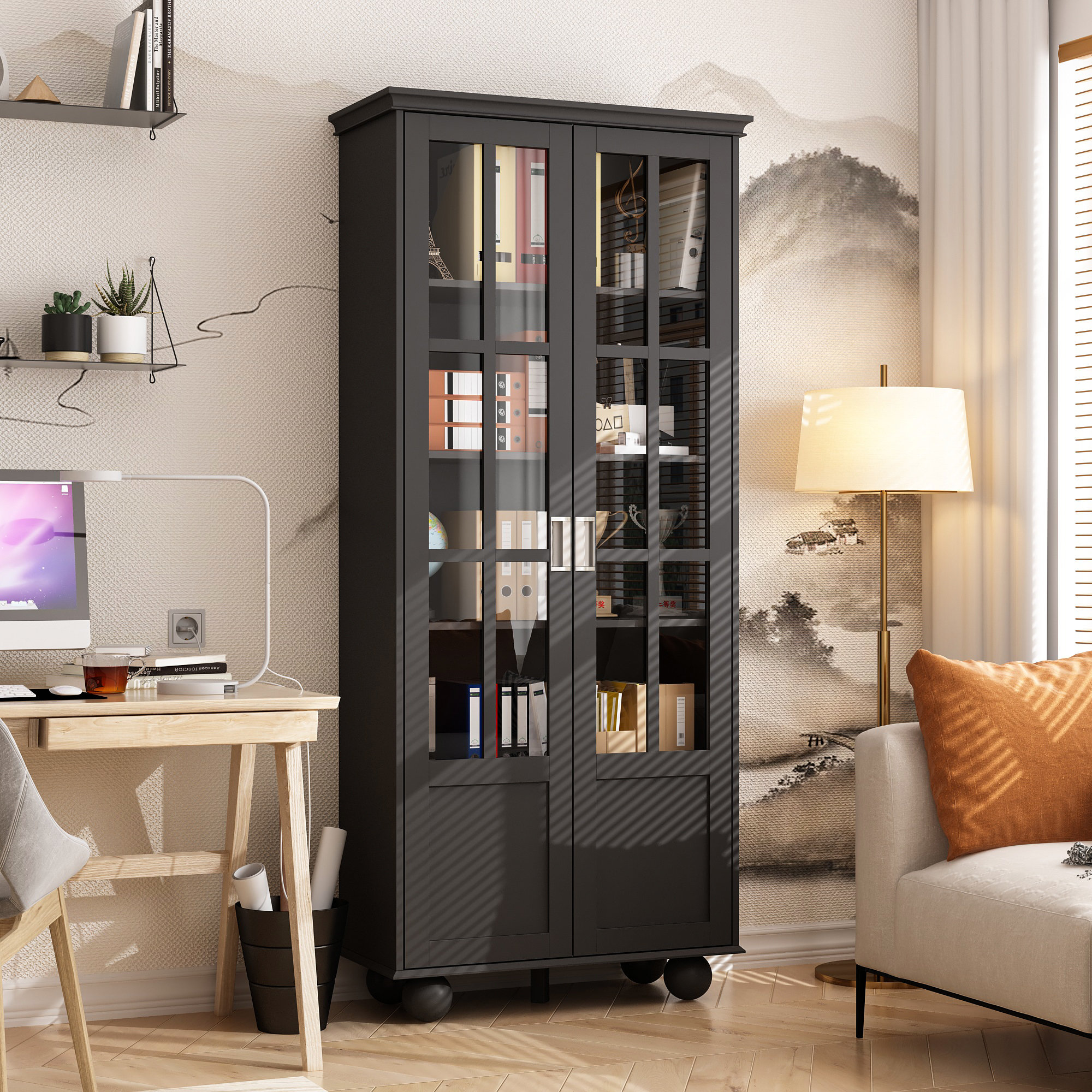 Red Barrel Studio Arrabelle 5 Tiers 31.5" Wide Office Storage Cabinet ...