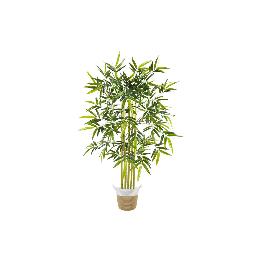 Hokku Designs Artificial Bamboo Tree,5ft Tall Natural Bamboo Trunk Fake ...