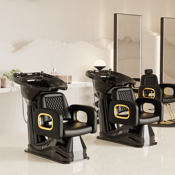 Inbox Zero Premium Shampoo Chair, Shampoo Bowl And Chair Set For Salon ...