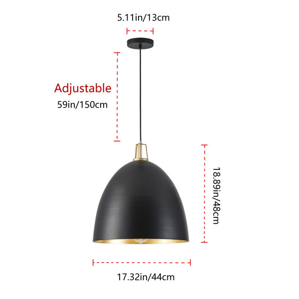 Latitude Run® Myan 1 - Light Dome Pendant & Reviews | Wayfair