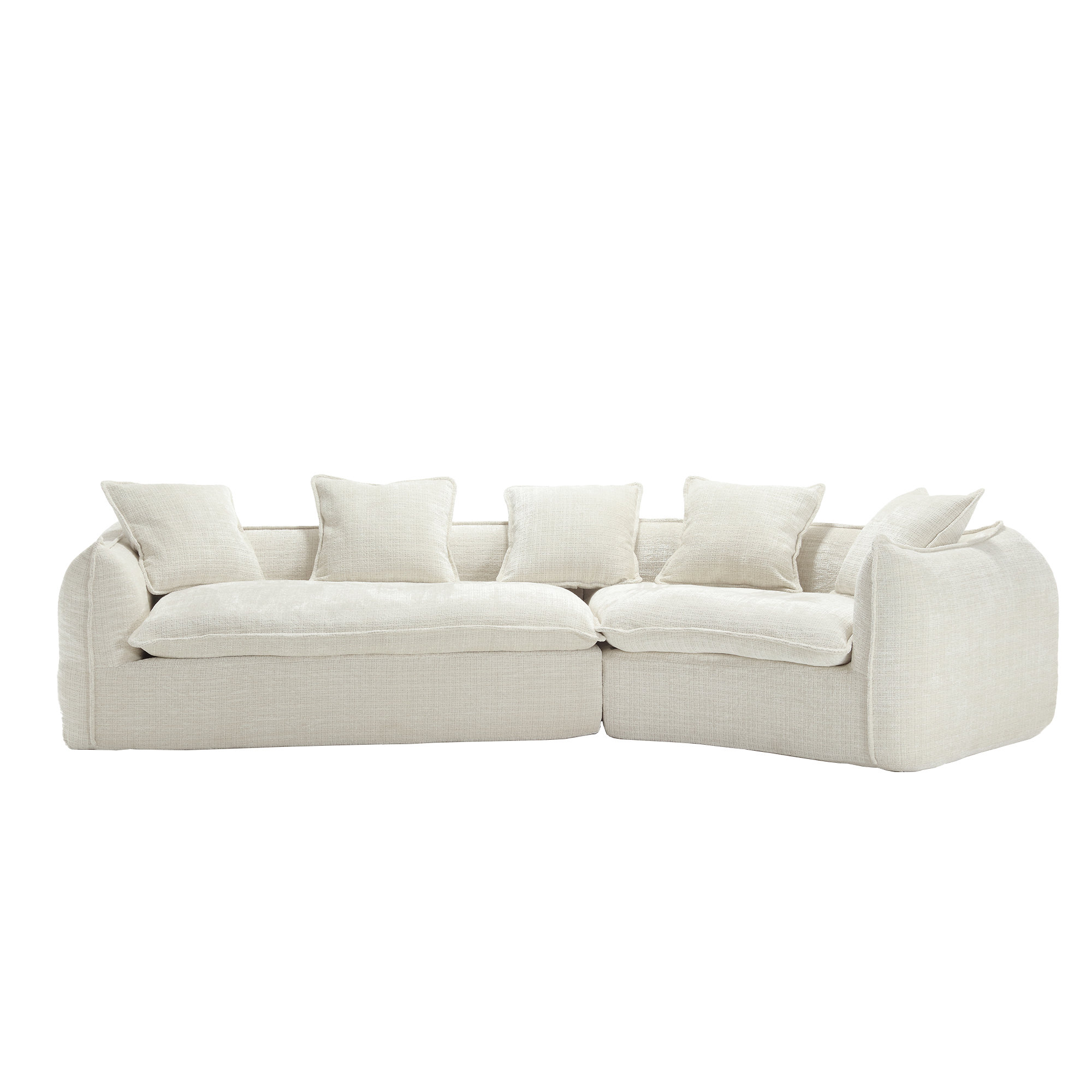 NFusion Jamal U-Shape Fabric Upholstered Sectional Sofa | Wayfair