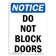 SignMission Do Not Block Doors Sign | Wayfair