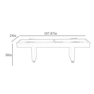 shuffleboard table dimensions