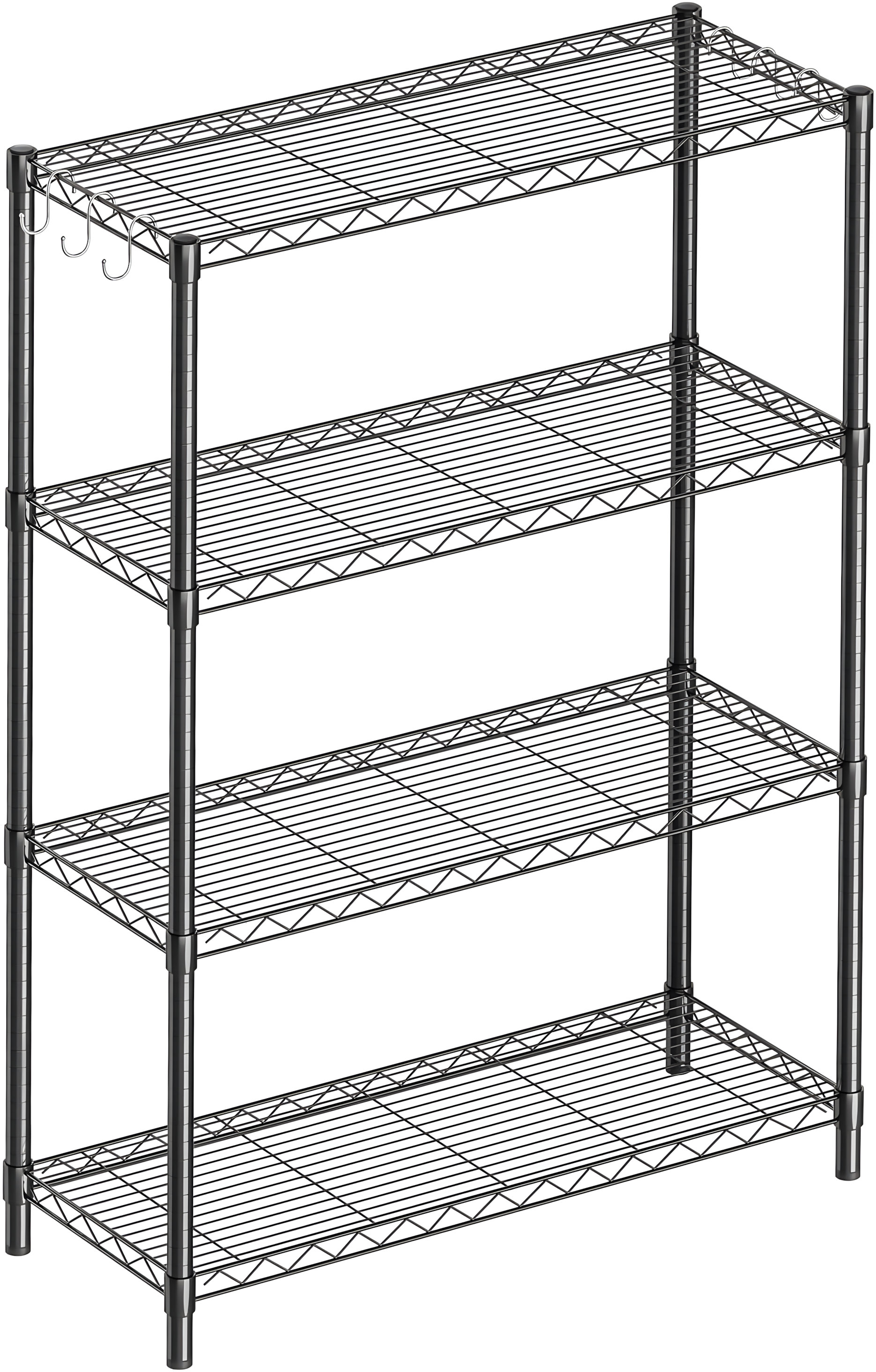 Rebrilliant 4-Tier Adjustable Metal Wire Shelving Unit With Heavy-Duty ...