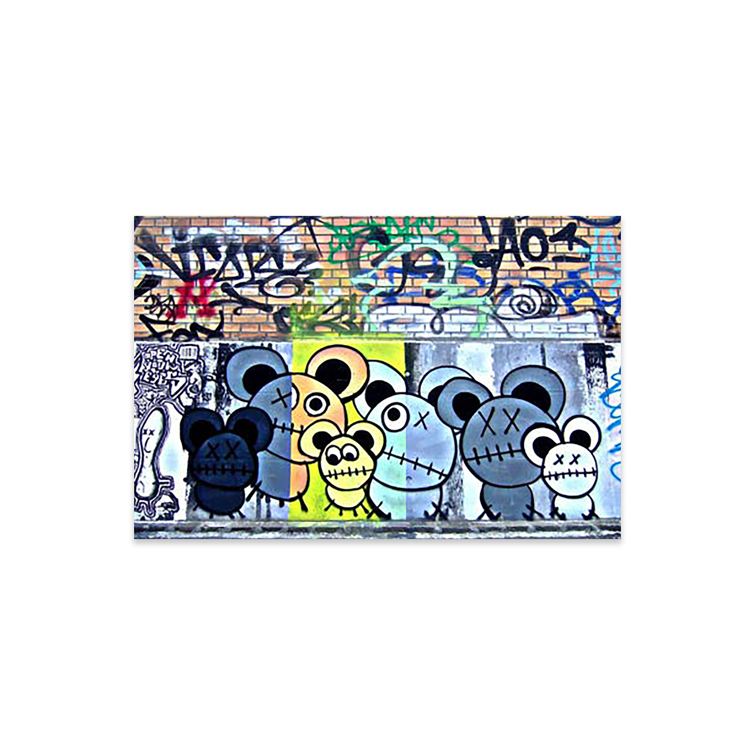 Latitude Run® Of Mostly Mice Graffiti - Unframed Graphic Art | Wayfair