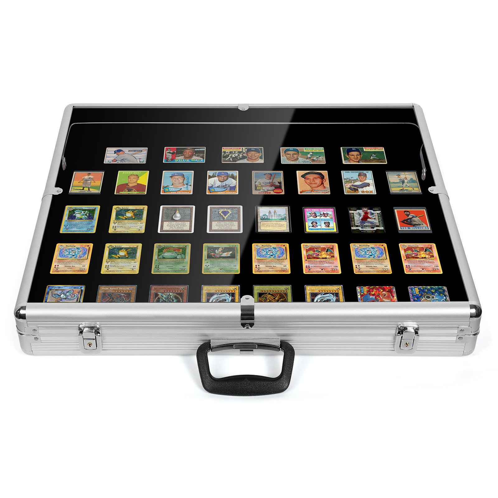 ANMINY 24"WX20"D Portable Showcase With Locks For Jewellery, Trading ...