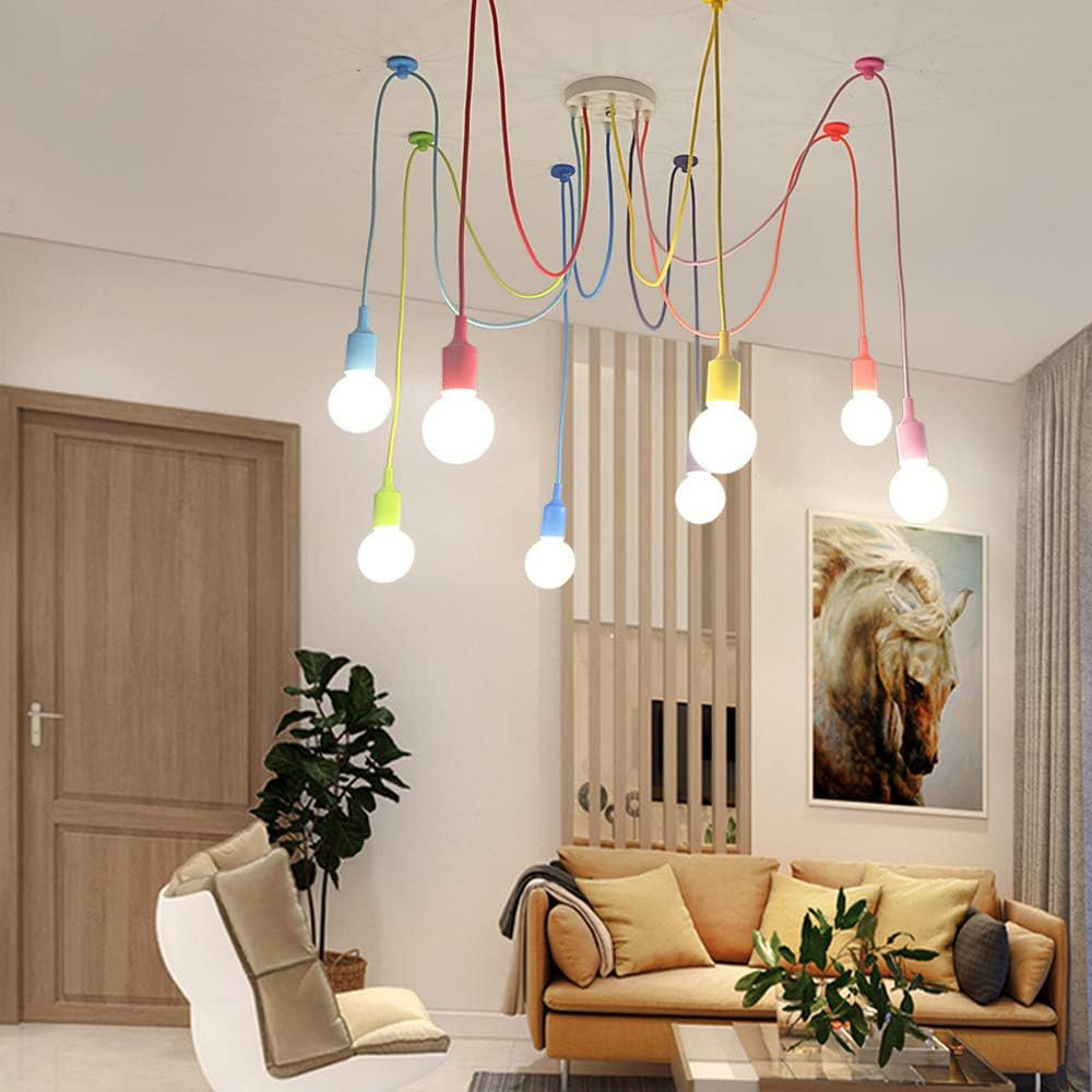 George Oliver Modern Adjustable Spider Chandelier Pendant Light With 8 ...