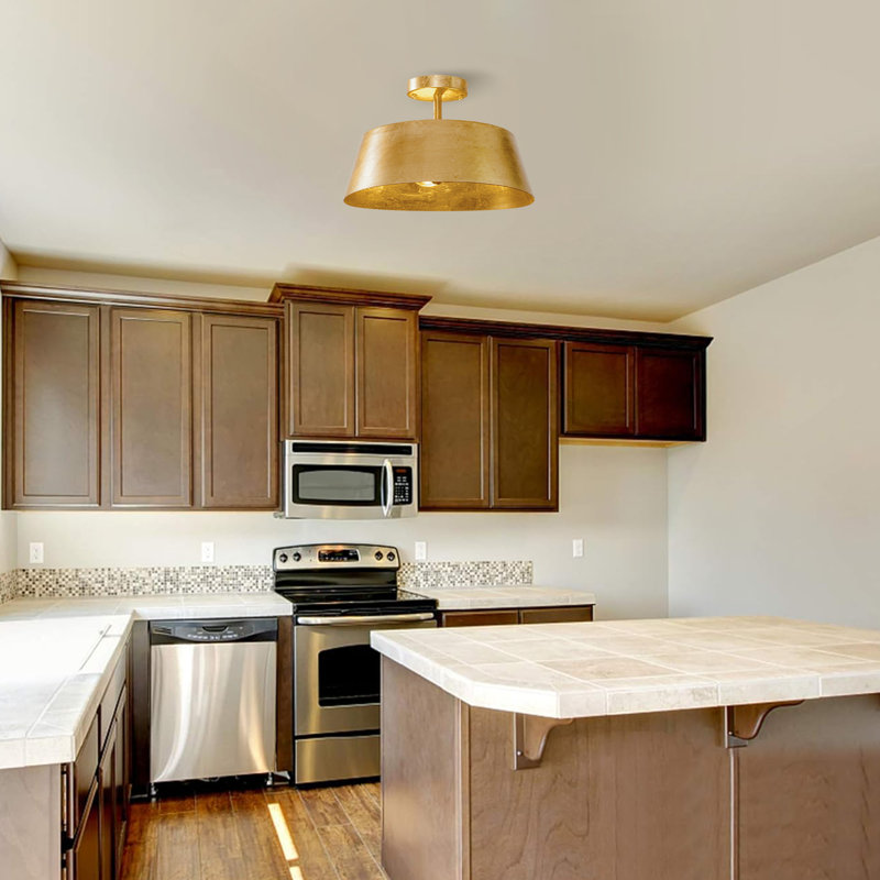 Mercer41 14.6" Semi Flush Mount Light Fixture & Reviews | Wayfair