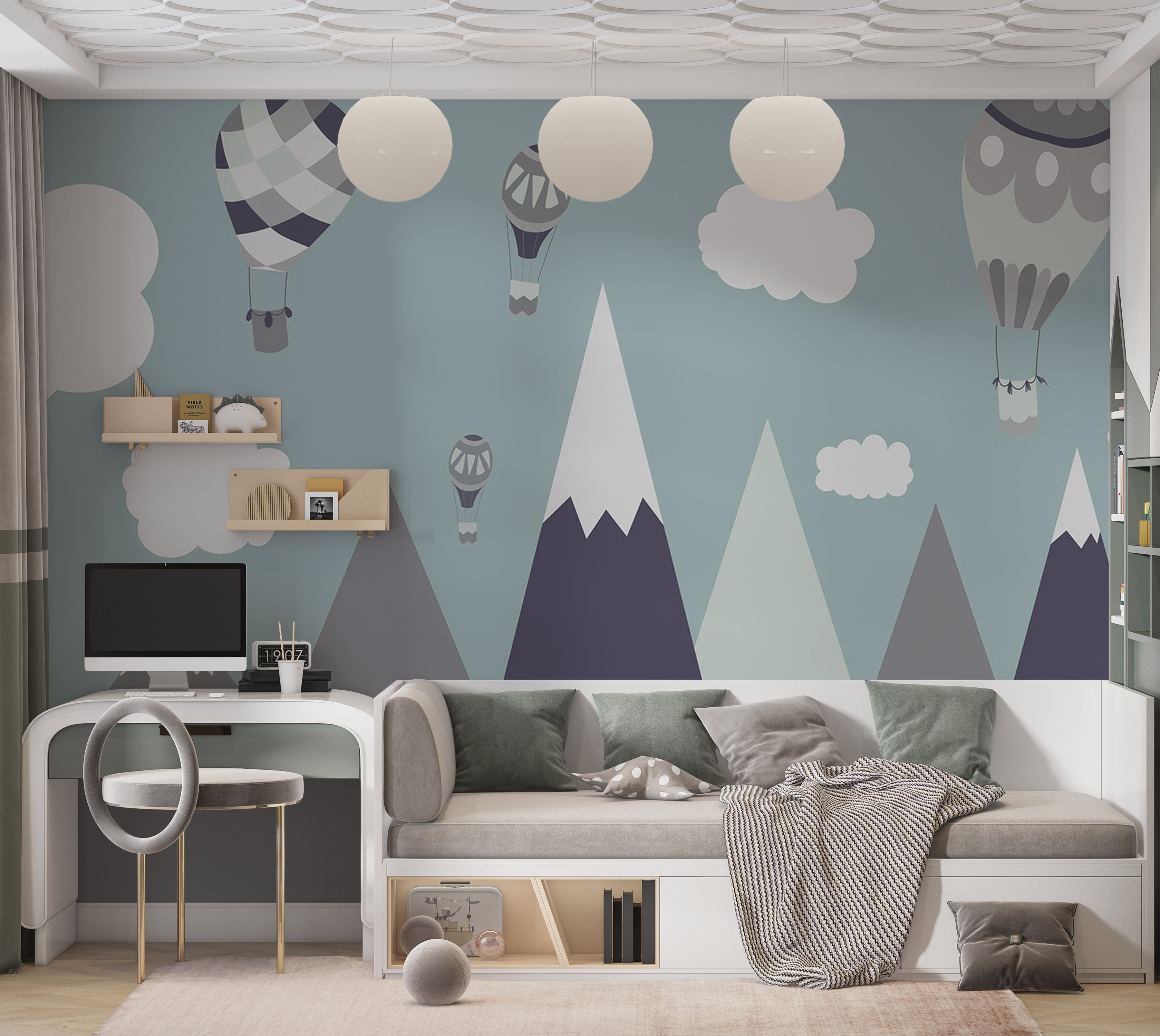 Redwood Rover Kids Wallpaper Wall Mural - Balloon Land - Wayfair Canada