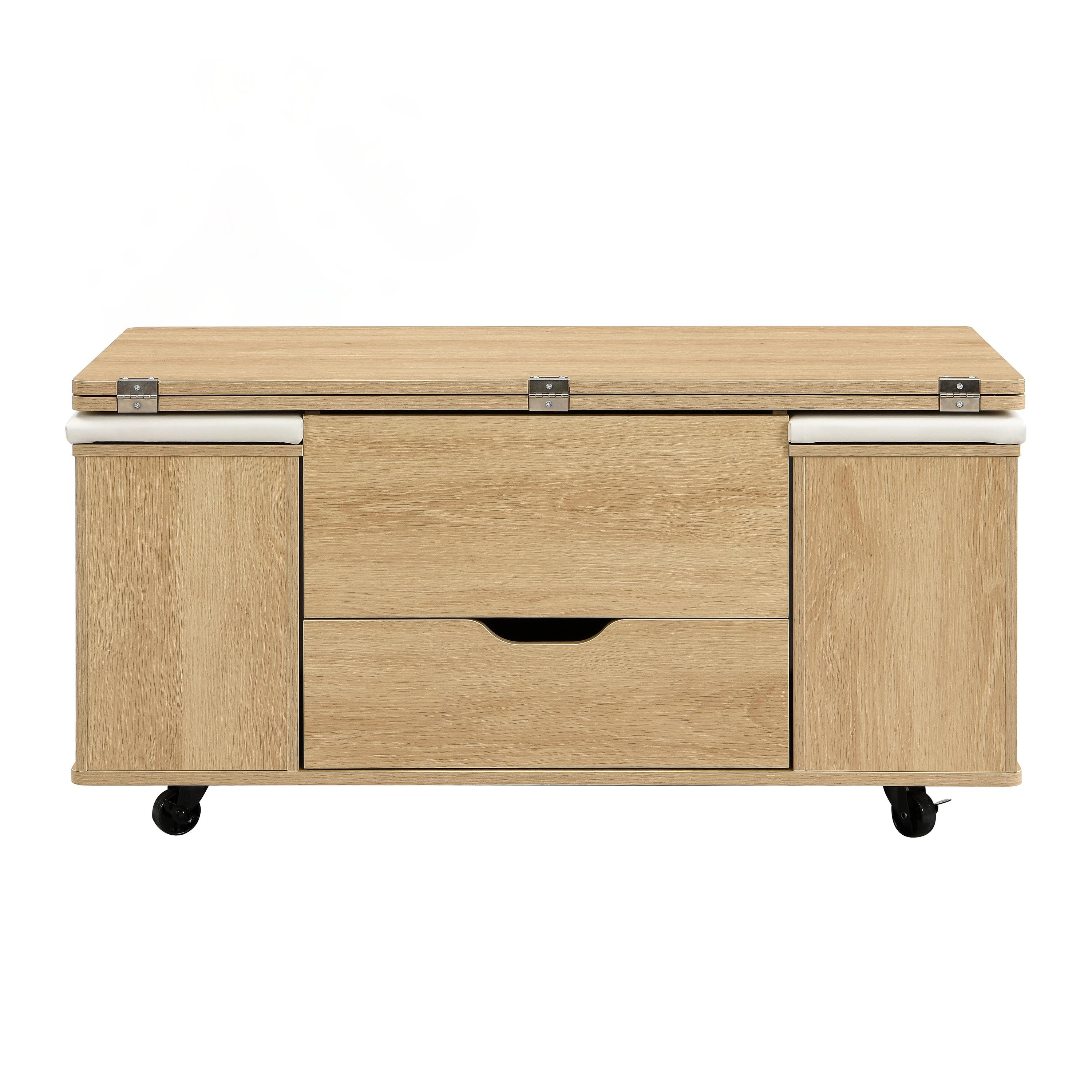 Latitude Run® Multi-Functional Lift-Top Coffee Table with Hidden ...