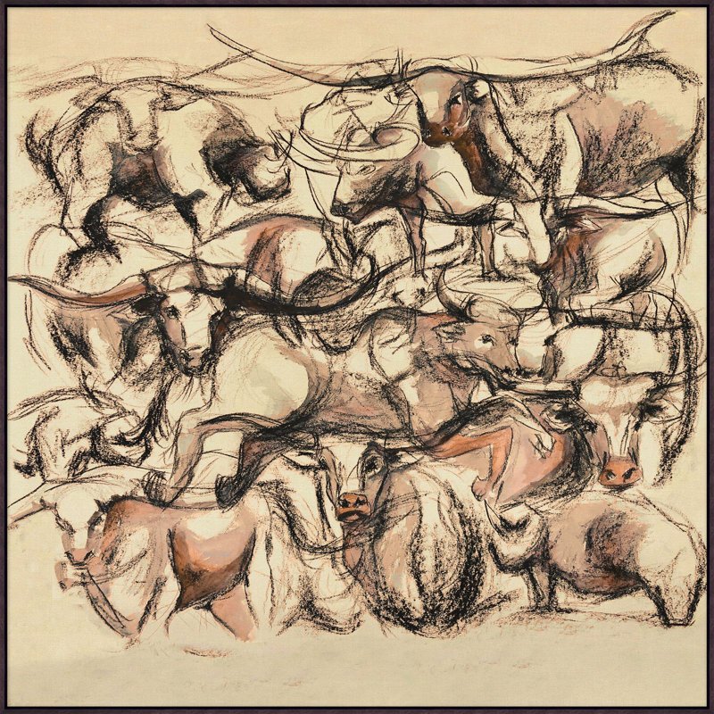Wendover Art Group Longhorn Stampede | Perigold