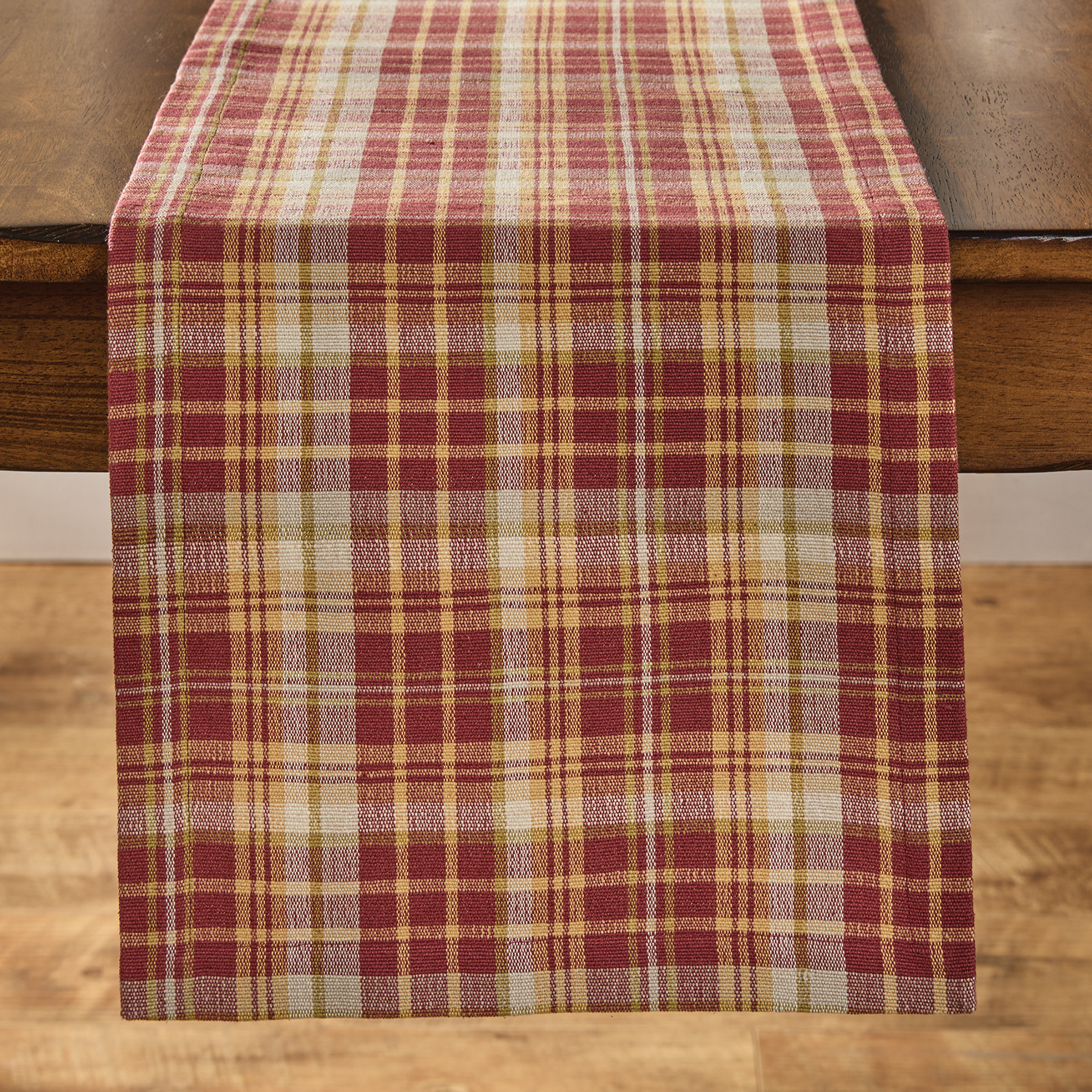 August Grove® Astor Plaid Red Table Runner | Wayfair