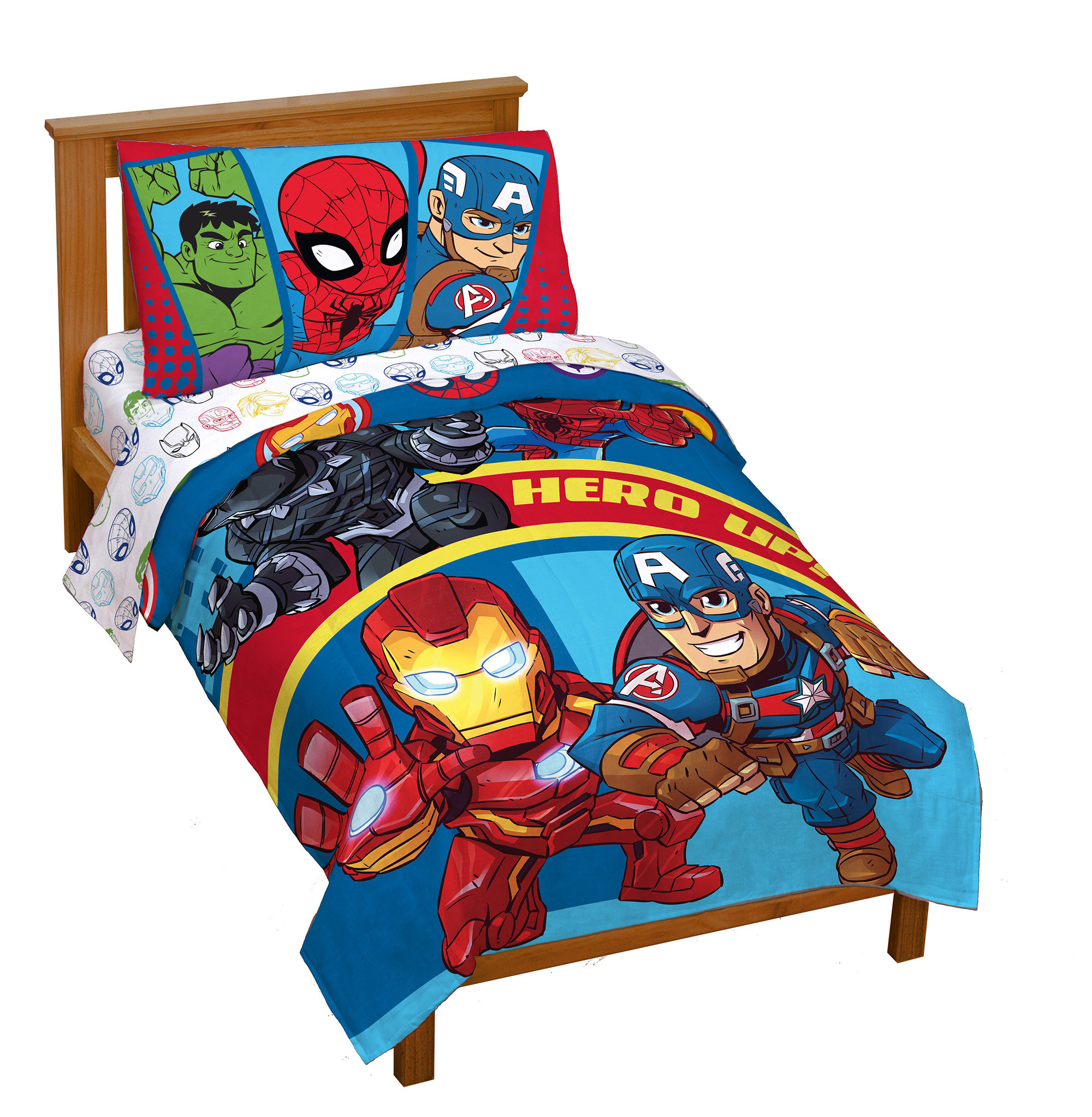 Marvel Superhero Adventures Double Team 4 Piece Twin Bed Set & Reviews ...