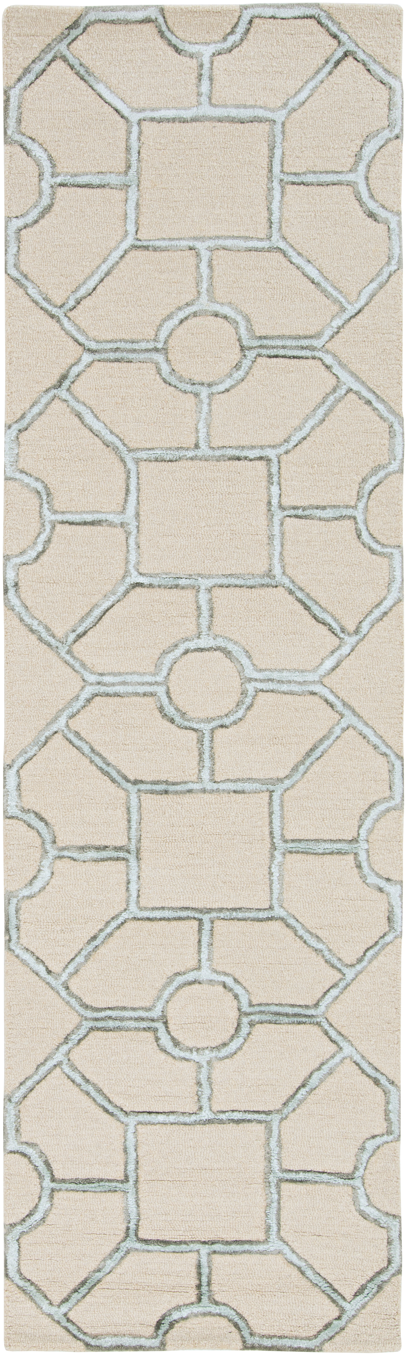 Mercer41 Narze Geometric Handmade Tufted Beige Area Rug | Wayfair