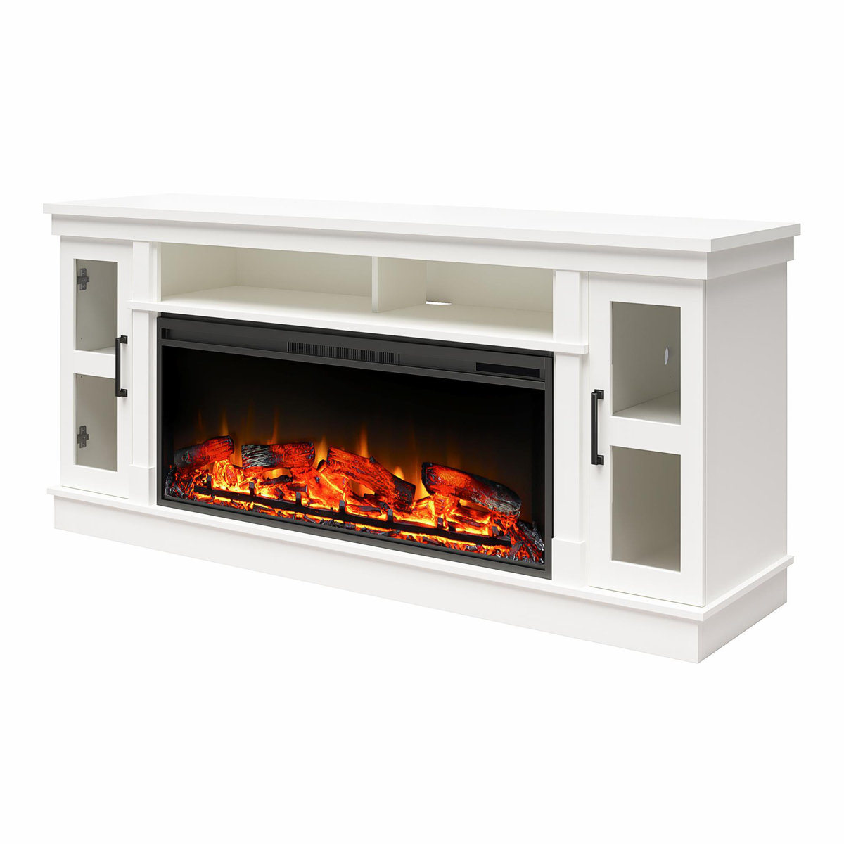Red Barrel Studio® Kenyla Wide Tv Console With Electric Fireplace ...
