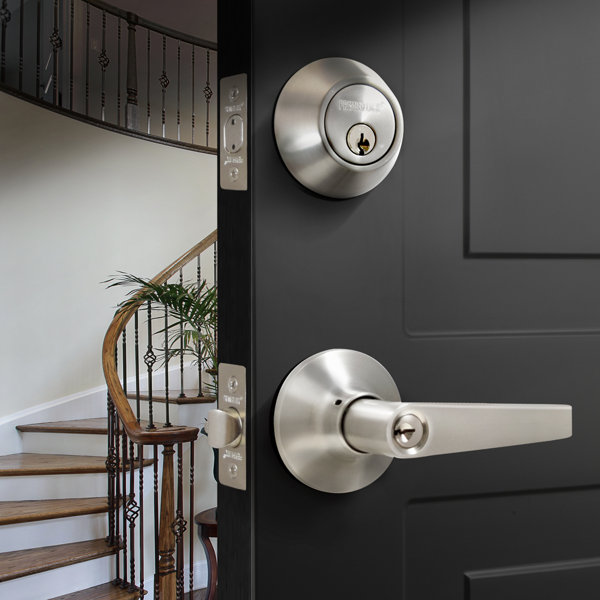 Premier Lock Levers With Deadbolt Reversible Entry Set | Wayfair