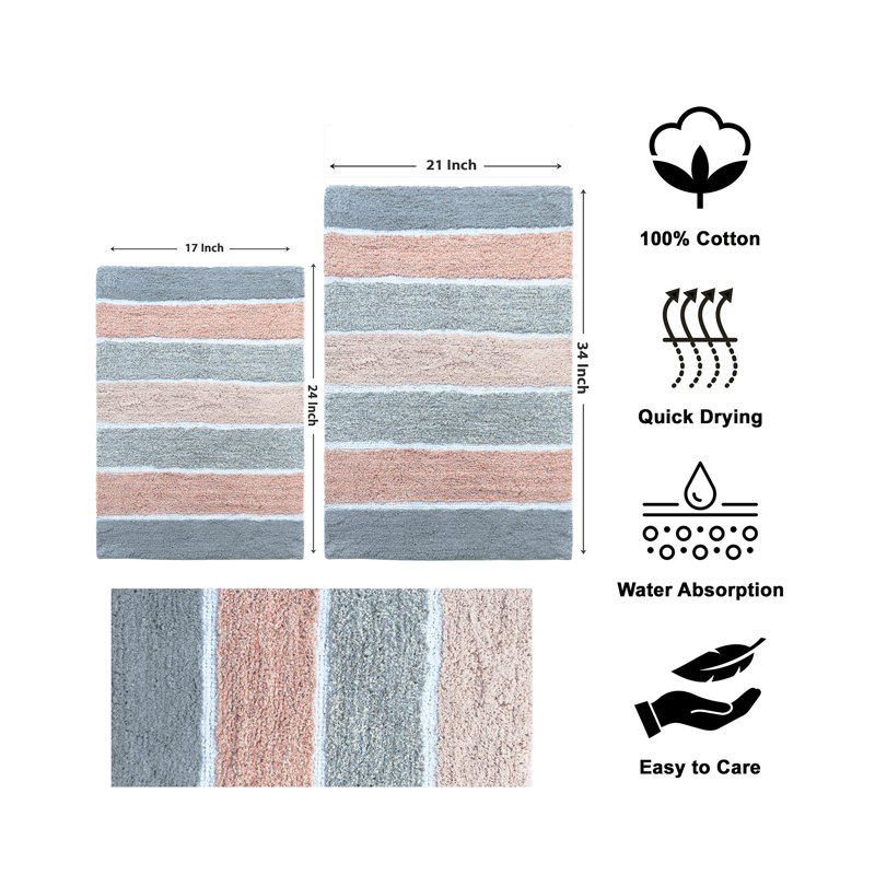 Gracie Oaks Bohn Bath Rug Set | Wayfair