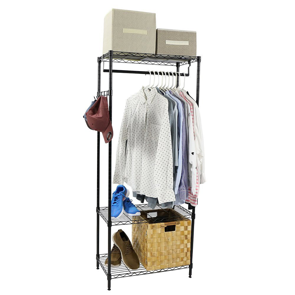 Apollo Hardware 24'' Metal Rolling Clothing Rack & Reviews | Wayfair
