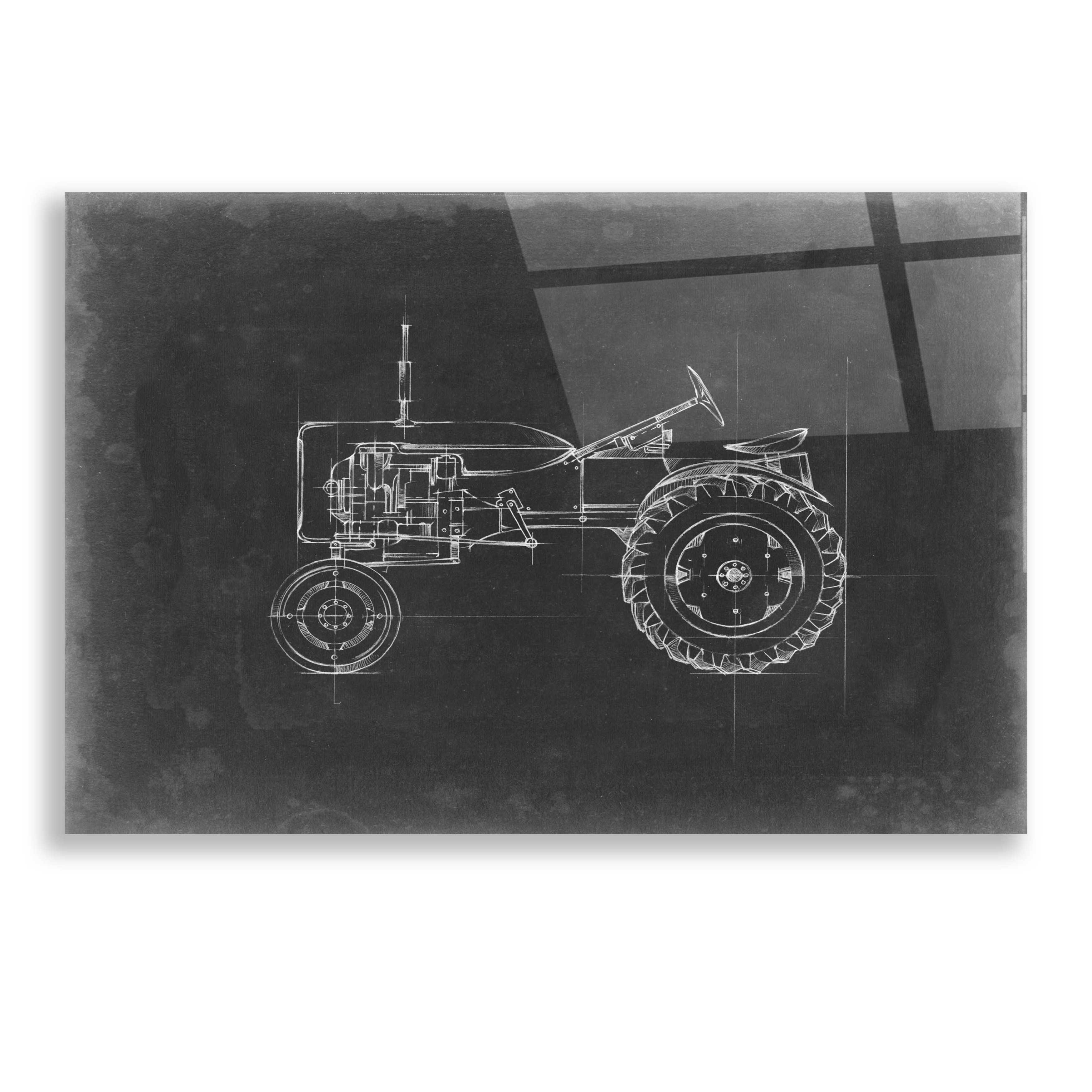 Williston Forge Tractor Blueprint III by Ethan Harper - Unframed ...