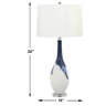 Medallion Lighting Brescia 34 in. Blue & White Glass Table Lamp ...