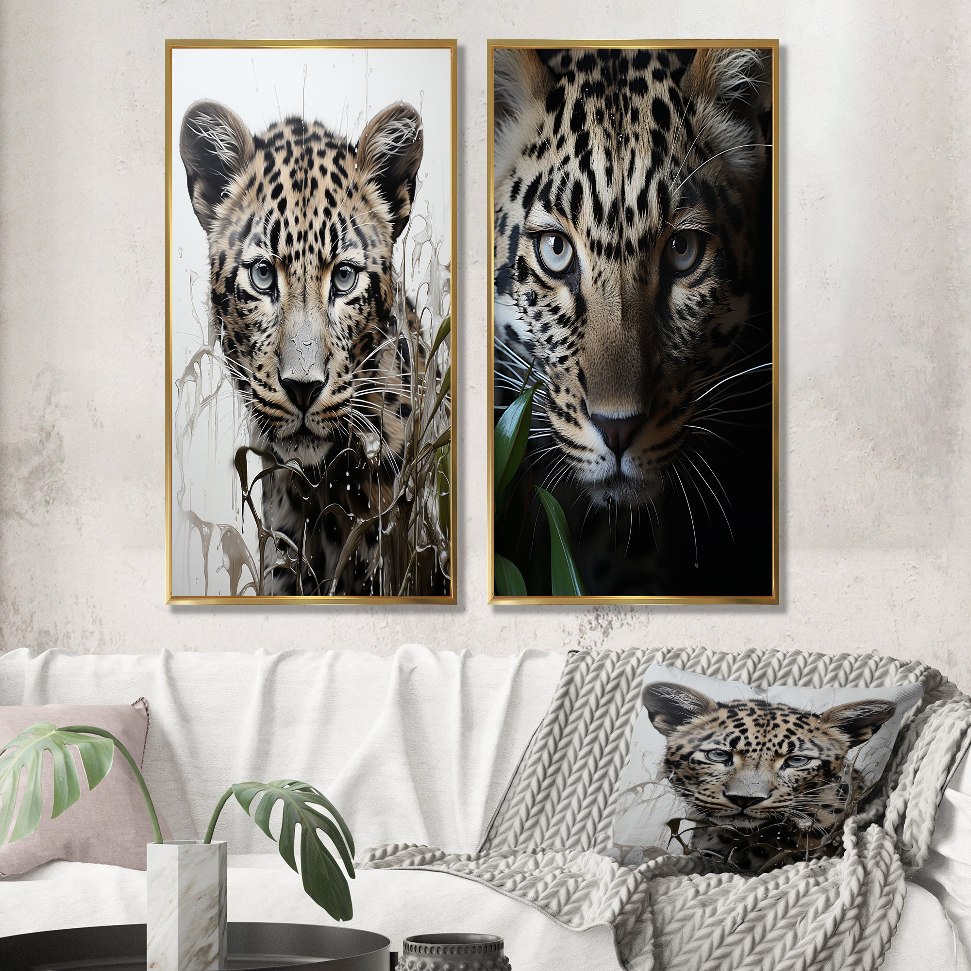 Latitude Run® Monochrome Intrigue Leopard Royalty - Leopard Wall Art ...