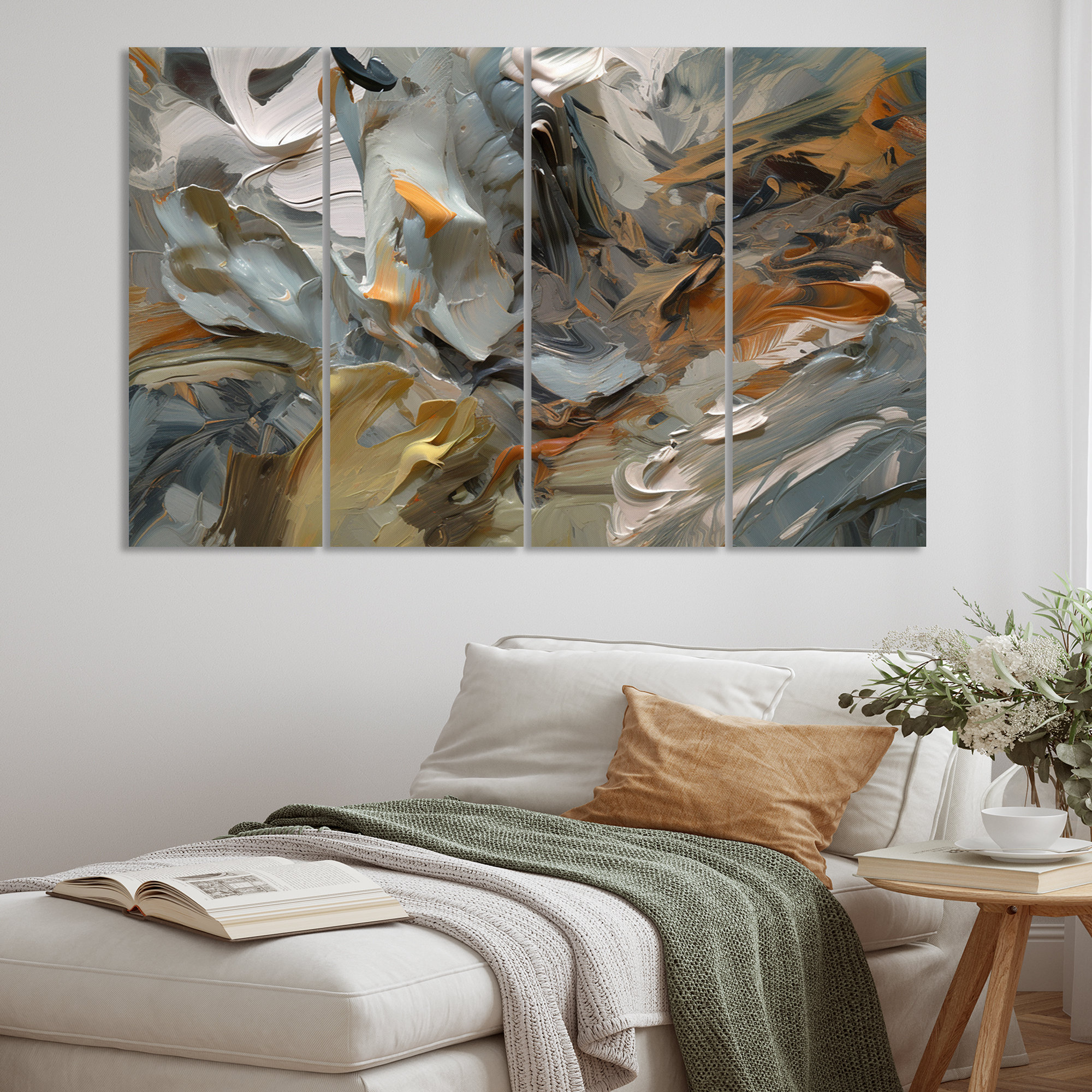 Ivy Bronx Autumn Jazz Abstract Expressionism 4 Pieces | Wayfair